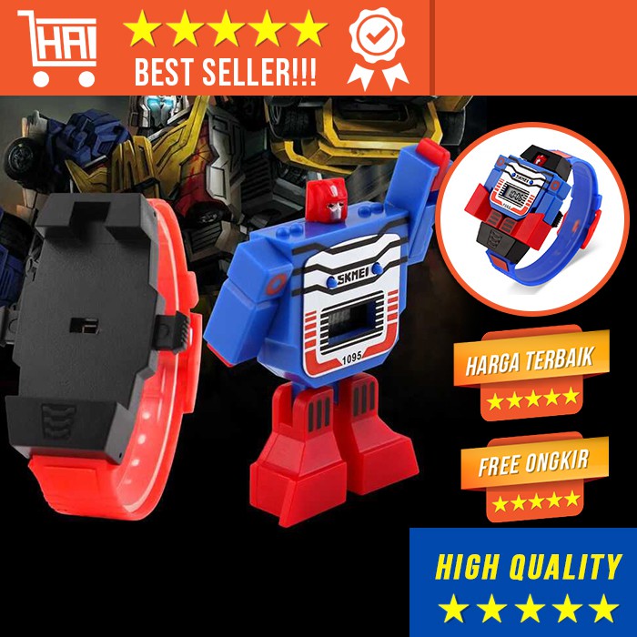 Jual JAM TANGAN ANAK ROBOT TRANSFORMER ORIGINAL ANTI AIR JAMTANGAN ANAK ...