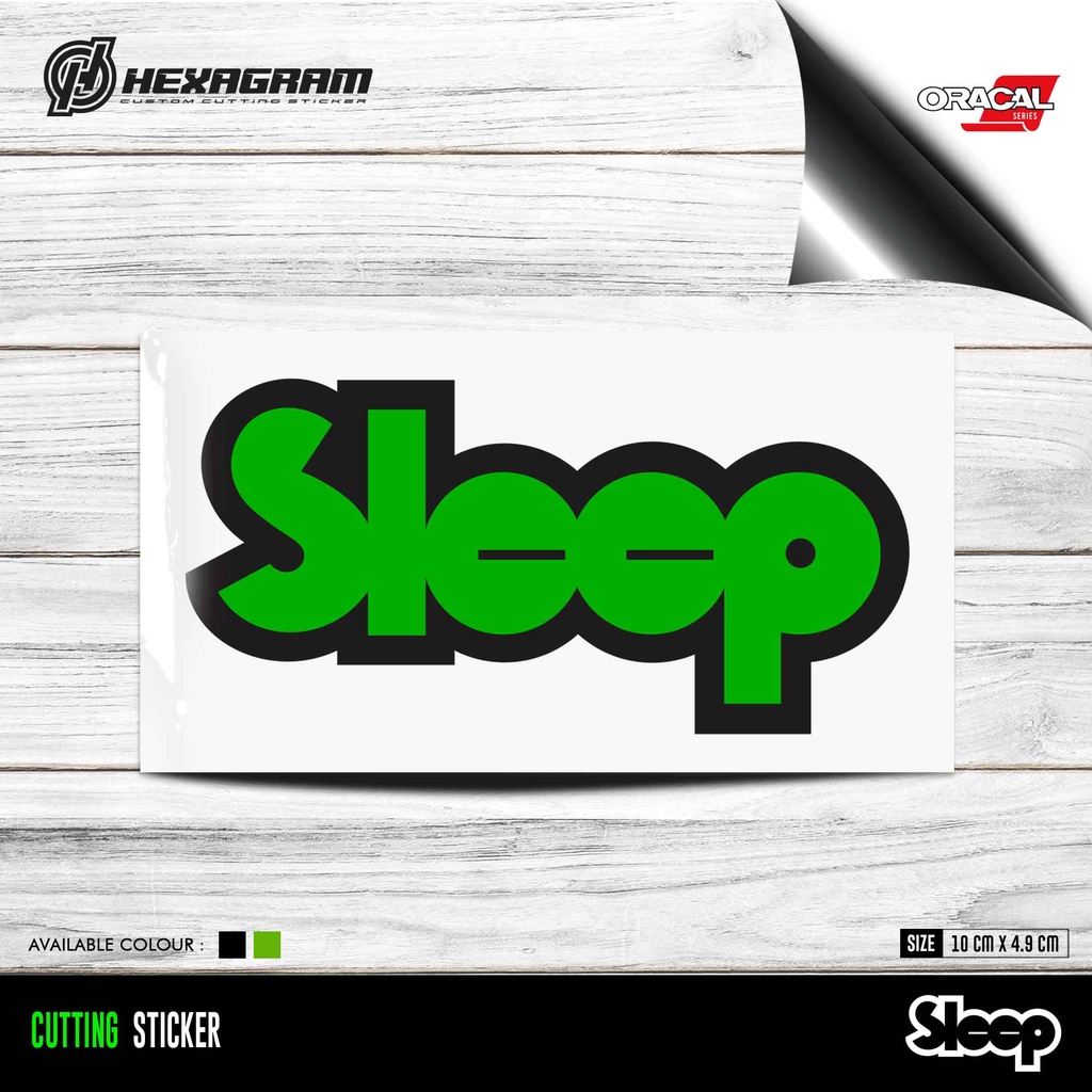 Jual Cutting Sticker Band Sleep Logo | Stiker Cutting Logo Band Sleep ...