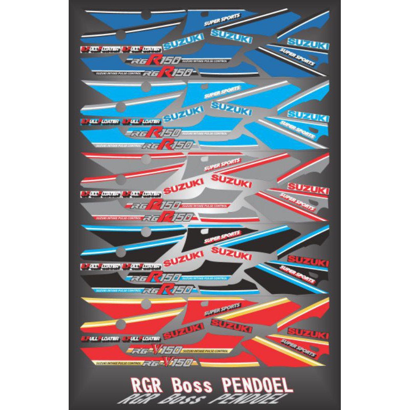 Jual STIKER STRIPING VARIASI DAN LAMINASI SUZUKI RGR 150 BOS PENDOEL ...