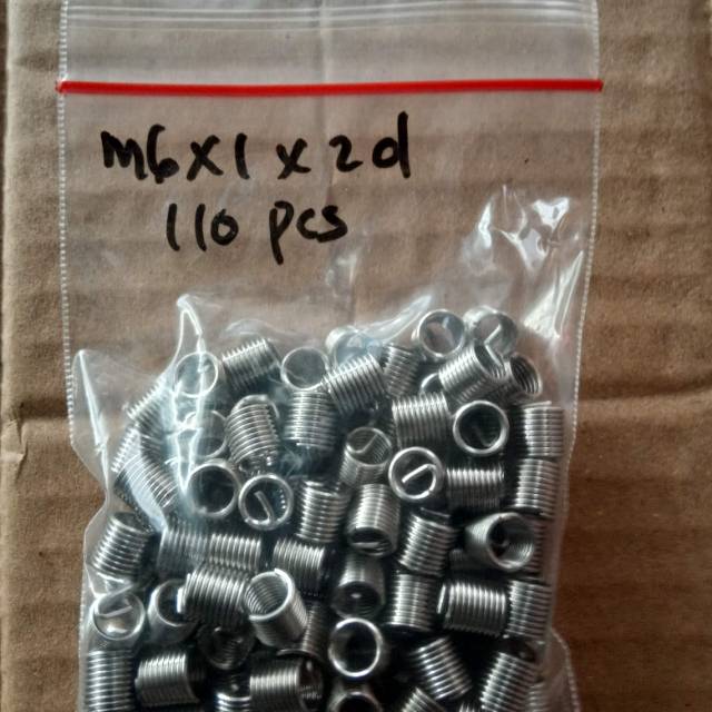 Jual Insert recoil M6x1 2D 110pcs | Shopee Indonesia