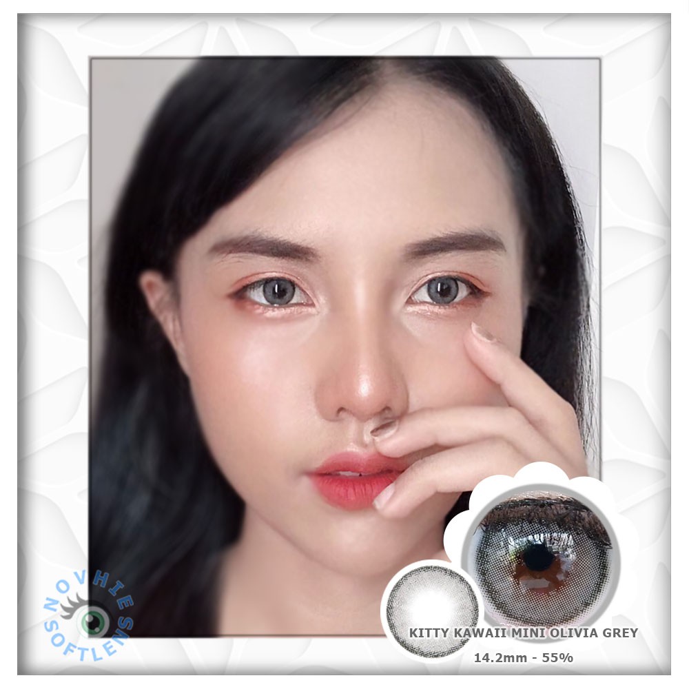 Jual SOFTLENS KITTY KAWAII MINI OLIVIA GREY | Shopee Indonesia