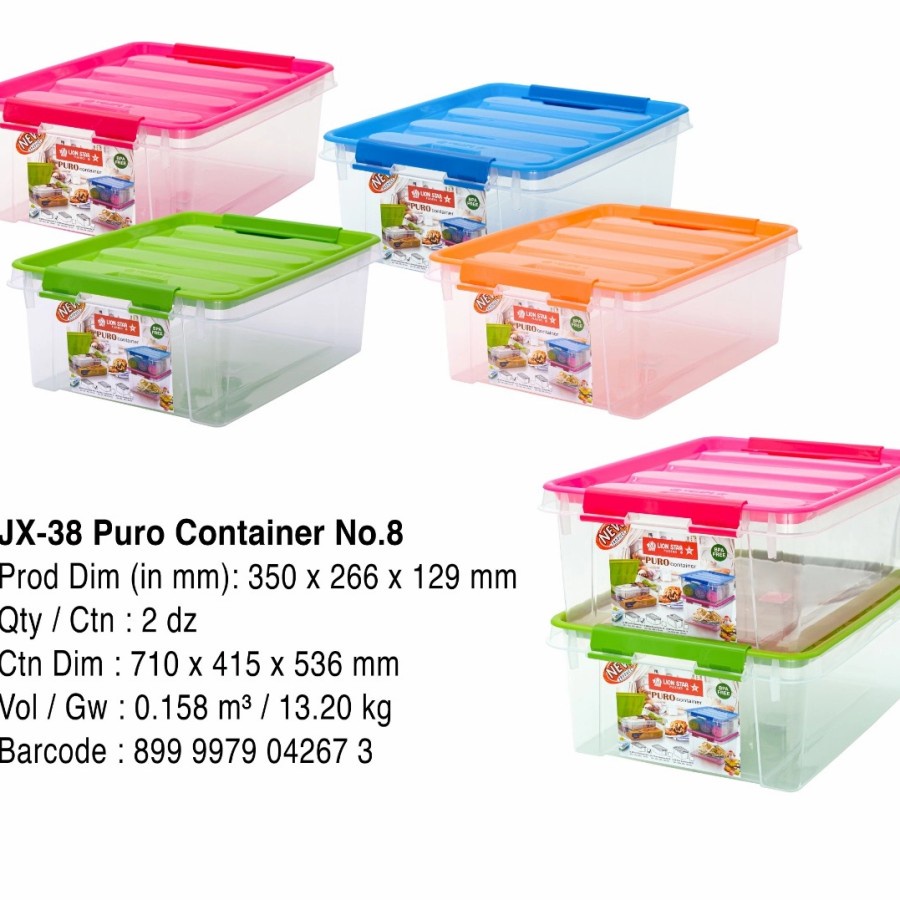 Jual Kotak Penyimpanan Puro Container Box Kontainer Lion Star Serbaguna ...