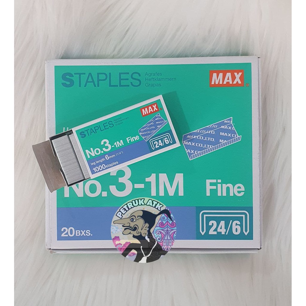 Jual [PAK KECIL] ISI STAPLES MAX NO. 3 / ISI STAPLER BESAR* | Shopee ...