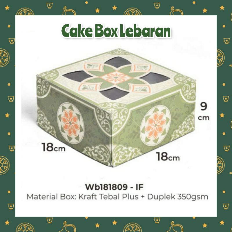 Jual Cookies Cake Box Idul Fitri Dus Kue Lebaran Packaging Eid Mubarak ...