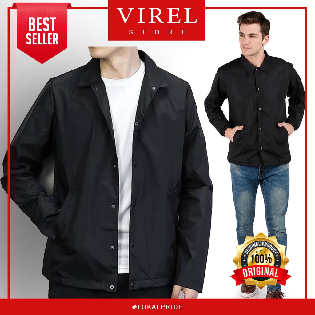 Jual COACH JAKET Polos Parasut Distro Roughneck Pria Wanita Murah Bisa ...