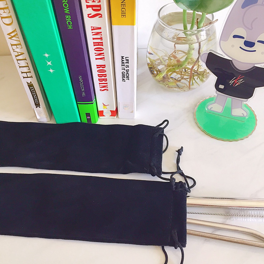 Jual custom pouch reusable straw stainless || pouch serbaguna || desain ...