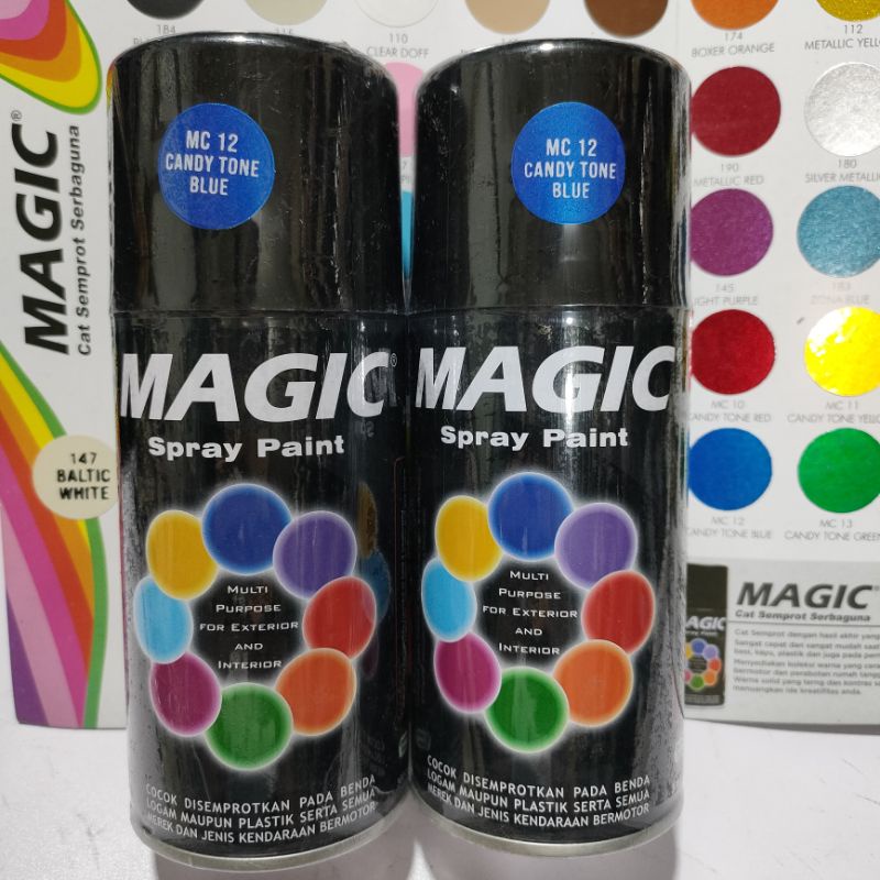 Jual Magic Spray Paint Cat Semprot Serbaguna Candy Blue Biru Candy 12 ...