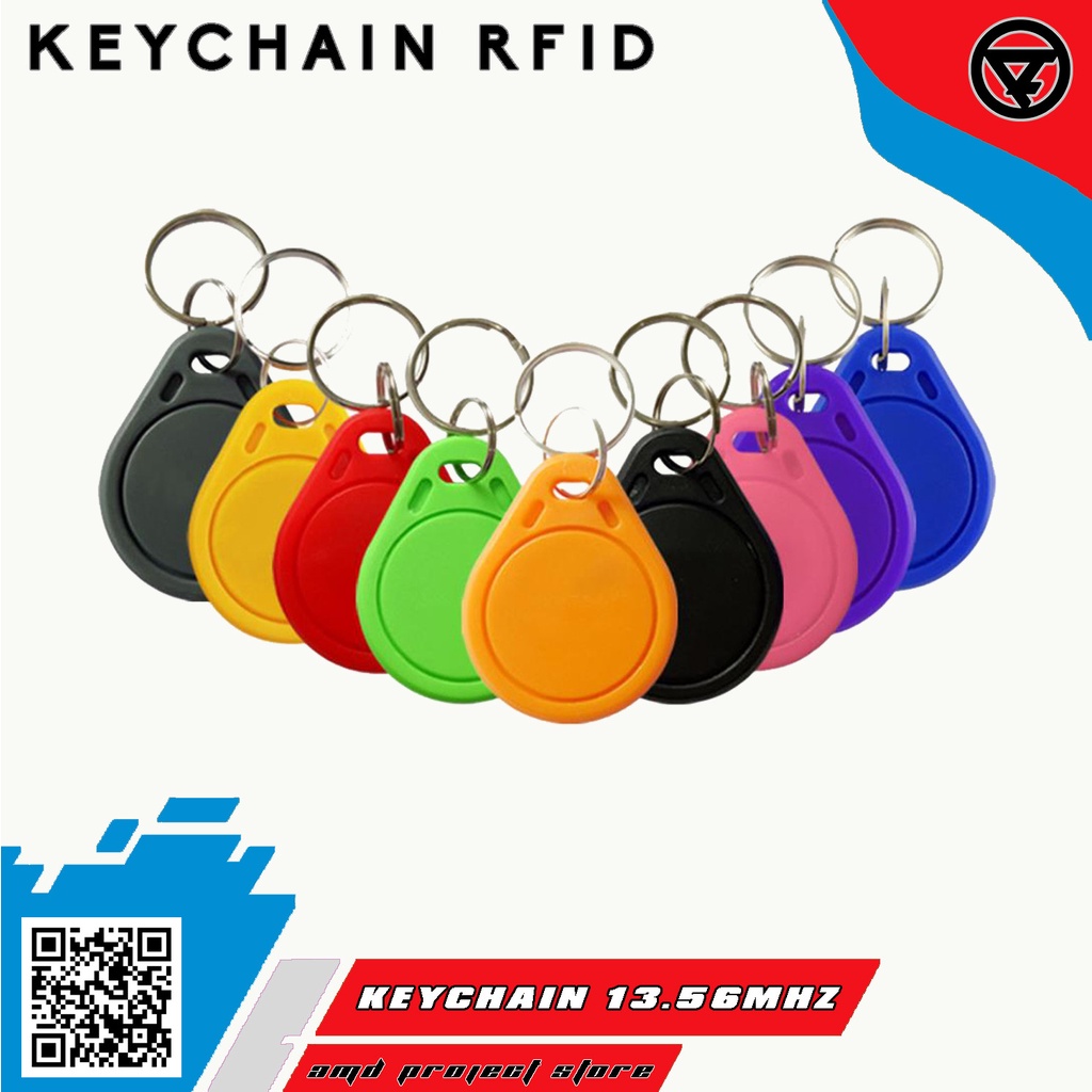 Jual RFID 13.56 MHz 1K Keychain Tag NFC RC522 Mifare Gantungan Kunci ...