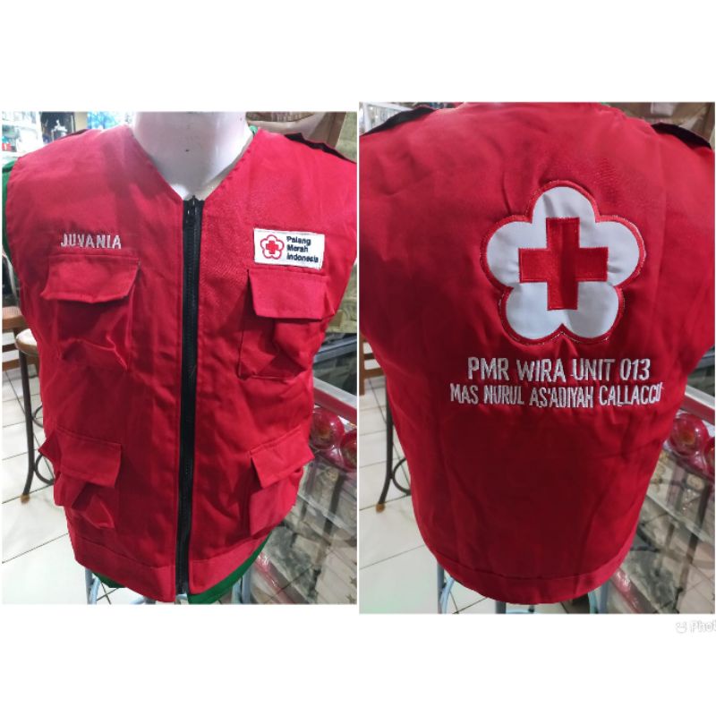 Jual rompi pmr gratis nama#rompi pmi | Shopee Indonesia