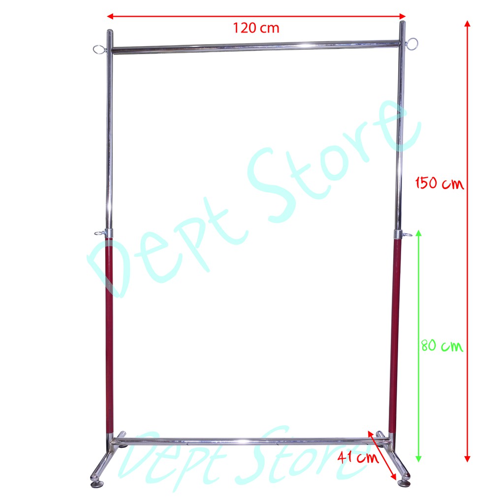 Jual Hanger Gantungan Baju Model Gawangan PIPA BULAT 120 cm | Gawang ...