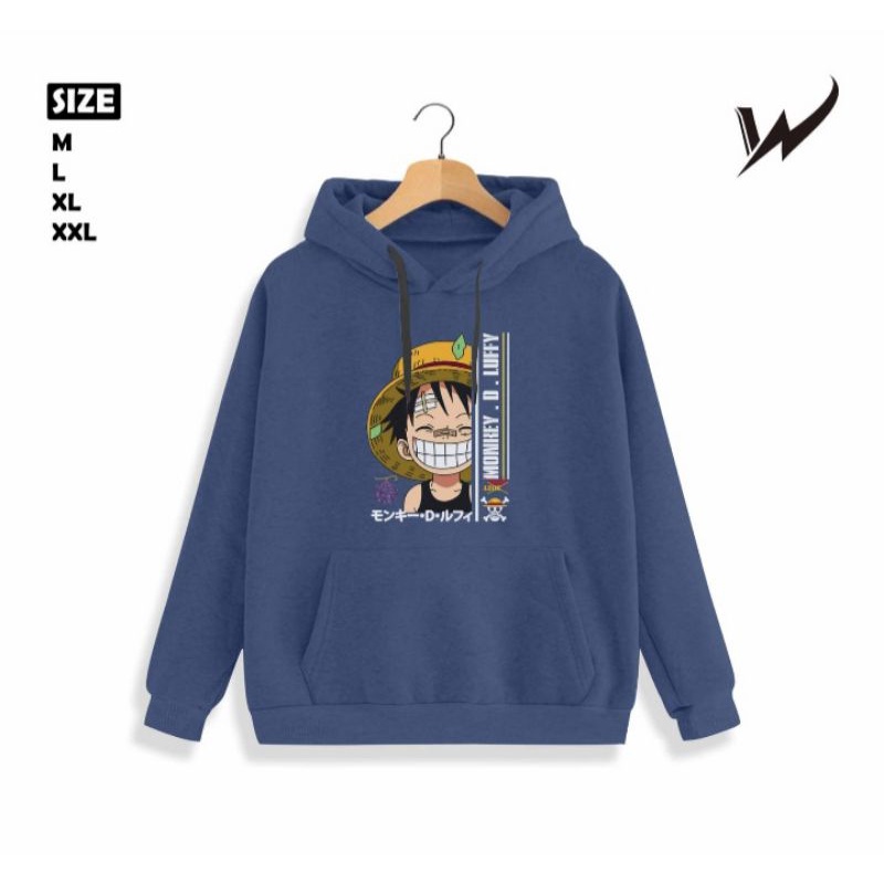 Jual hoddie pria/wanita anime one peice ,MONKEY D LUFFY,LUFFY SMILEY ...