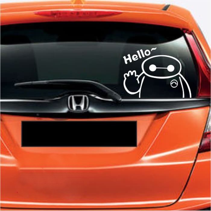 Jual Stiker Mobil Baymax Hello Outline - Car Decal Sticker | Shopee ...
