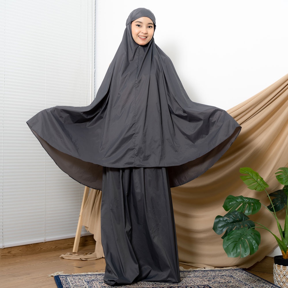 Jual Mukena Travel Mini Korea Parasut Premium (MKN-37; Blackened Pearl ...