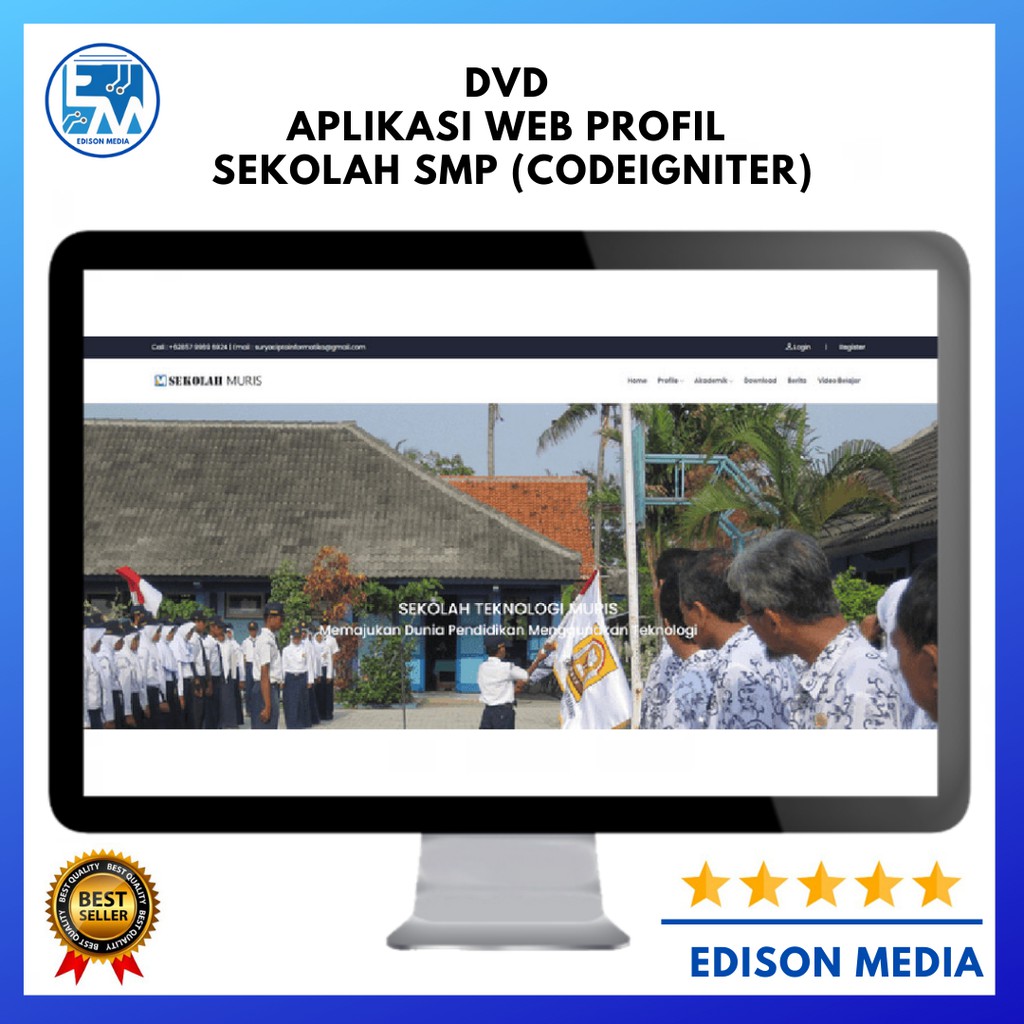 Jual DVD Aplikasi Web Profil Sekolah SMP (Codeigniter) | Shopee Indonesia