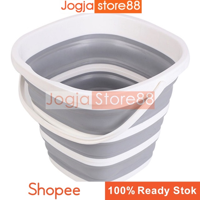 Jual Ember Lipat | Portable Dapat Dilipat Bahan PP+TPE 10 Liter - Gray ...