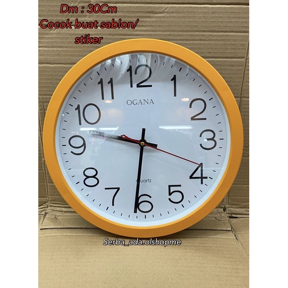 Jual JAM DINDING MERK OGANA 8989 WARNA WARNI//UKURAN 30CM//BISA BUAT ...