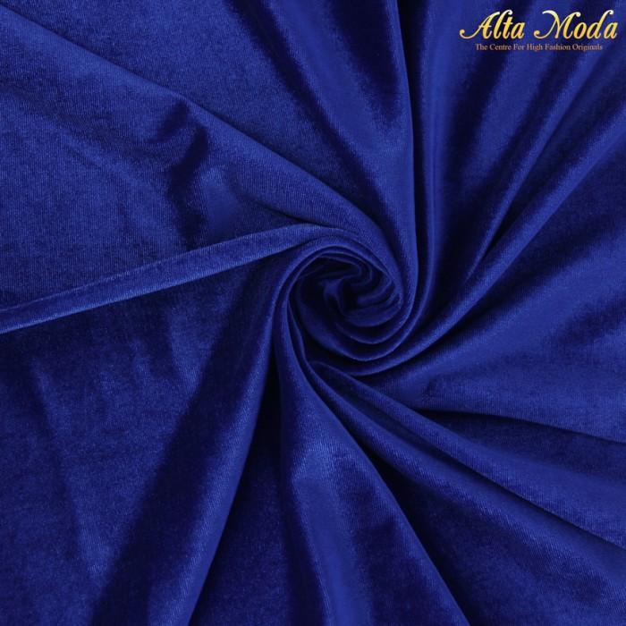 Jual Kain | Alta Moda Silk Velvet Beludru Blue (1M) | Shopee Indonesia