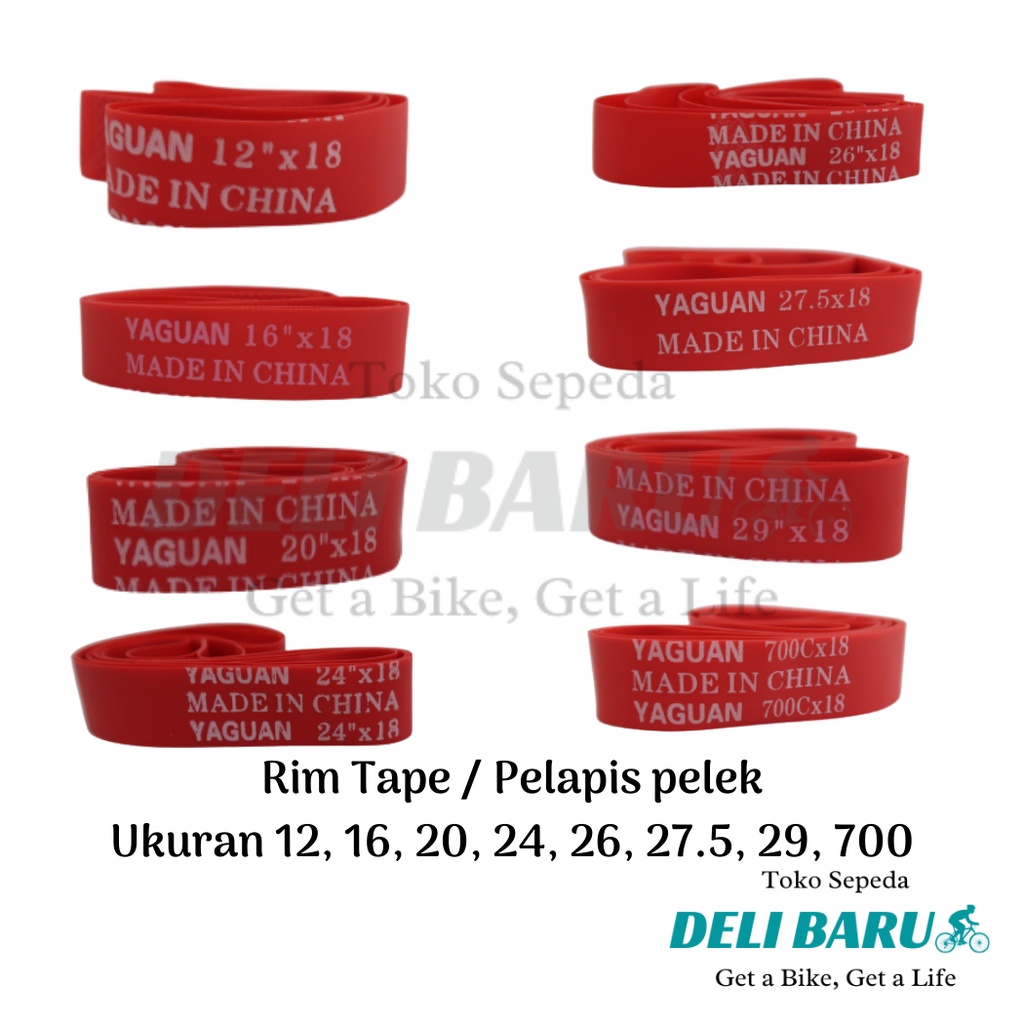 Jual Rims Tape pelapis ban dalam pelek rim velg sepeda ukuran 12, 16 ...