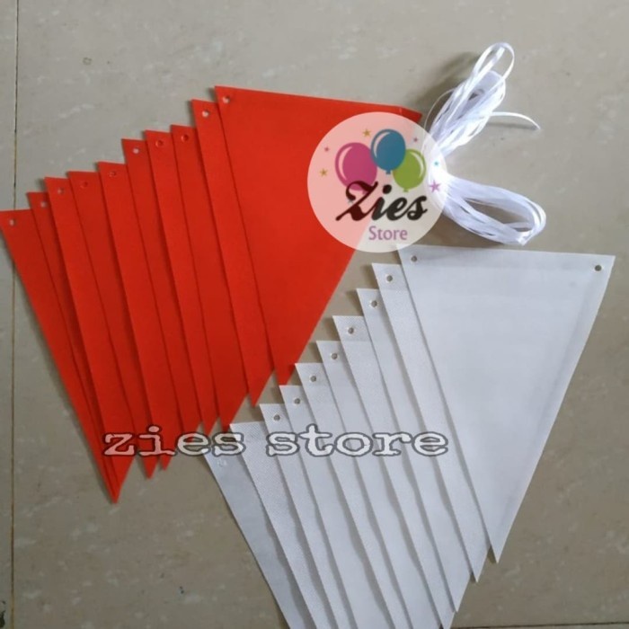 Jual banner / bendera merah putih segitiga / bendera HUT RI / 17 agustus | Shopee Indonesia