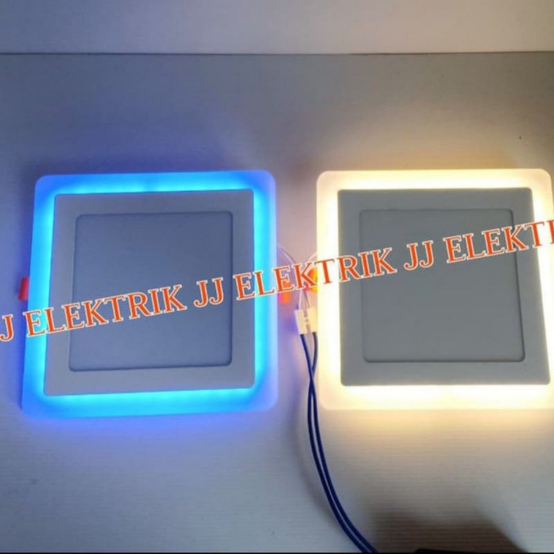 Jual Lampu downlight LED panel IB segi 2warna 3+3 3watt+3watt 3w PUTIH ...