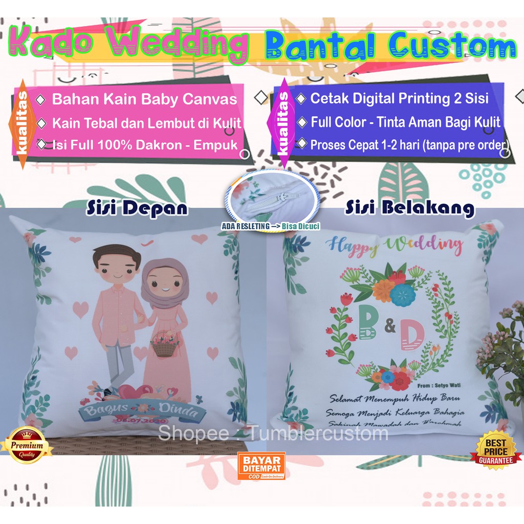 Jual KADO PERNIKAHAN KADO WEDDING COUPLE BANTAL CUSTOM FOTO | Shopee ...