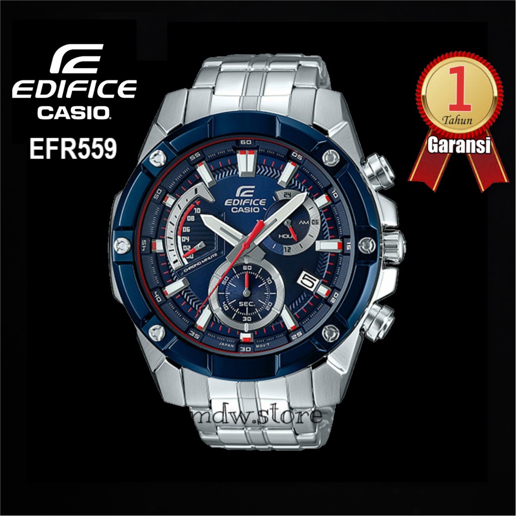 Jual Casio Edifice Type EFR 559 EFR559 Stainless Silver Jam Tangan Pria ...