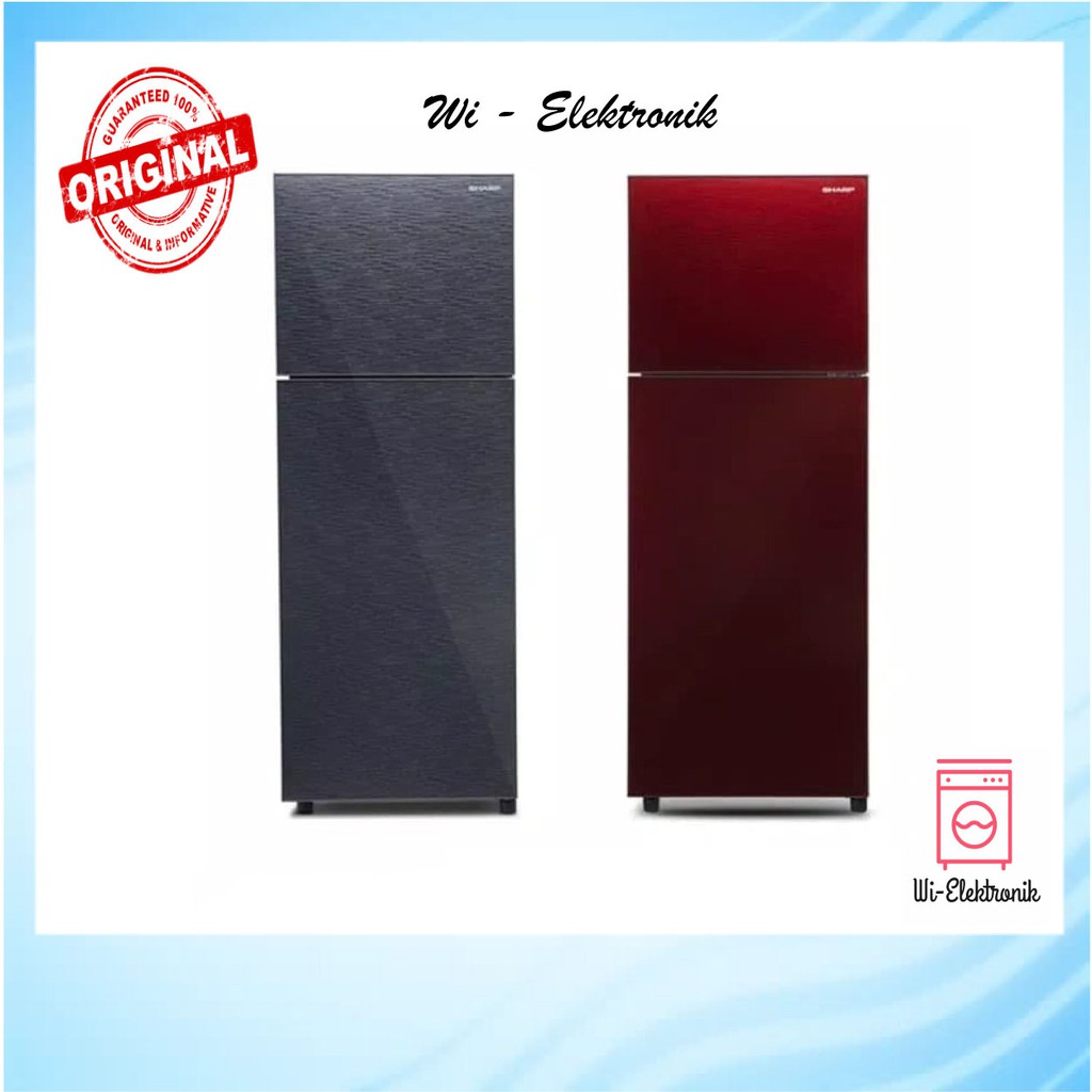 Jual Kulkas Sharp 2 Pintu SJ-246XG / Sharp Kulkas SJ246XG-MR/MS | Shopee Indonesia