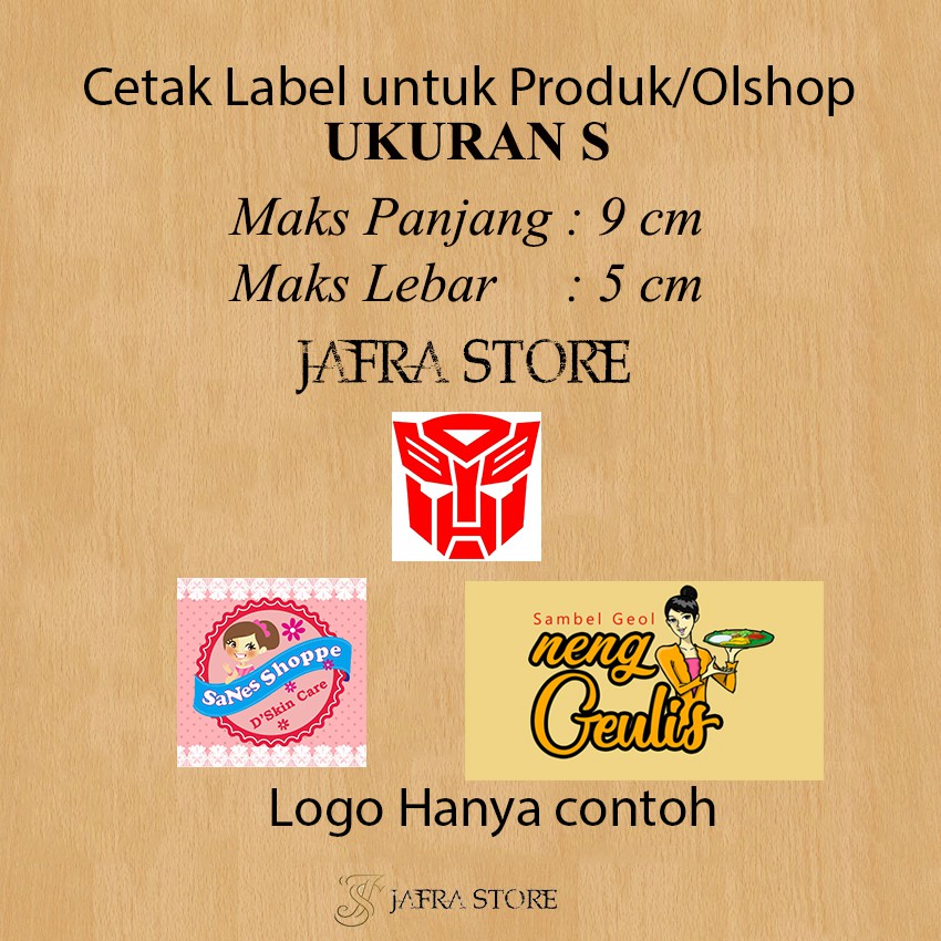 Jual Cetak Sticker Stiker Label logo custom Produk murah (Bahan Vinyl ...