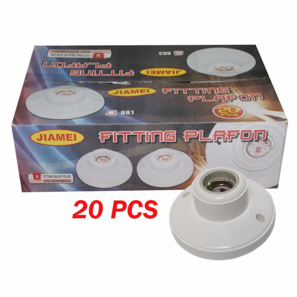 Jual FITTING Lampu Plafon Putih Bulat E27 JIAMEI 881 Sidoarjo | Shopee ...