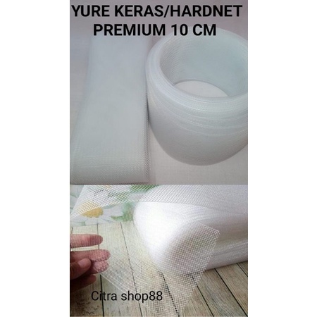 Jual YURE KERAS HARDNET 10 CM PREMIUM PUTIH PERMETER pita jala ...