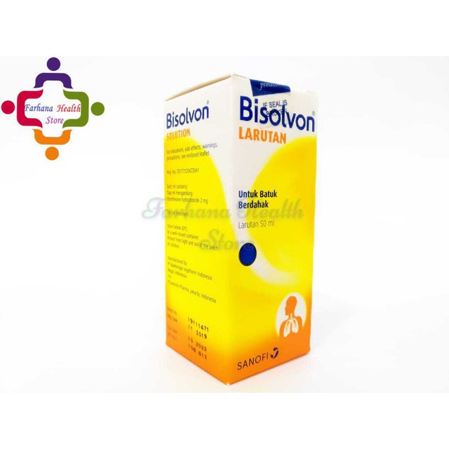 Jual Original Bisolvon Solution 50 ml / Batuk Dahak Paten / Untuk ...