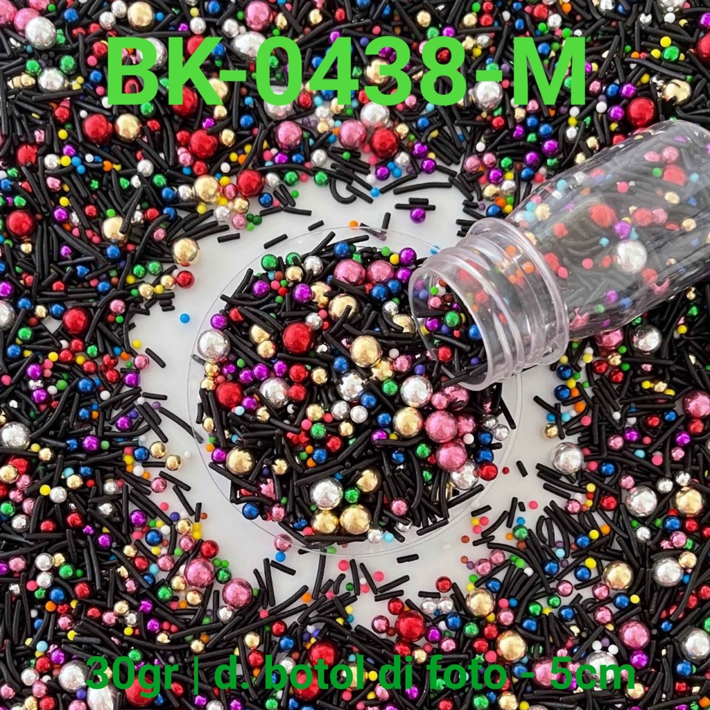 Jual GR-BK-0438 Sprinkles springkel 30gr pink biru hijau kuning merah ...