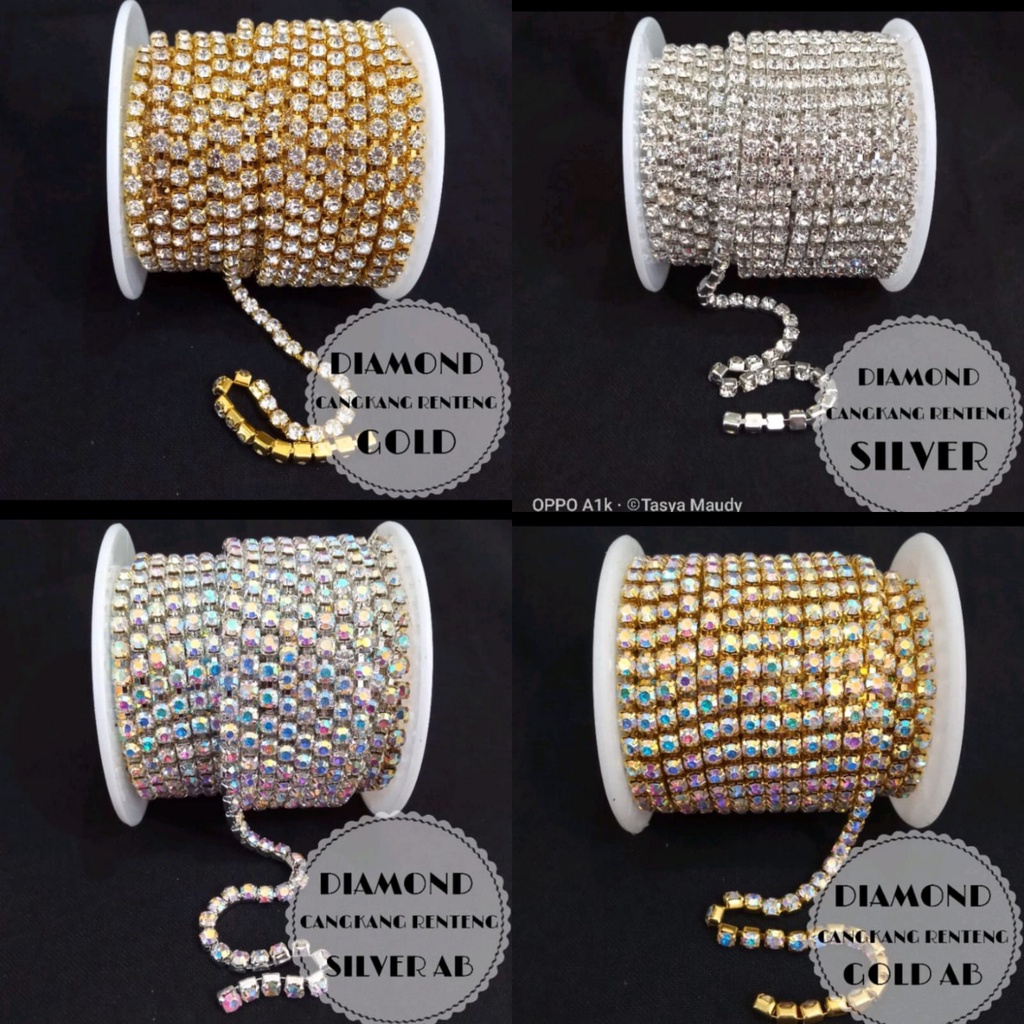 Jual DIAMOND CANGKANG RENTENG ROLL (SS10) SILVER, SILVER AB, GOLD AB ...