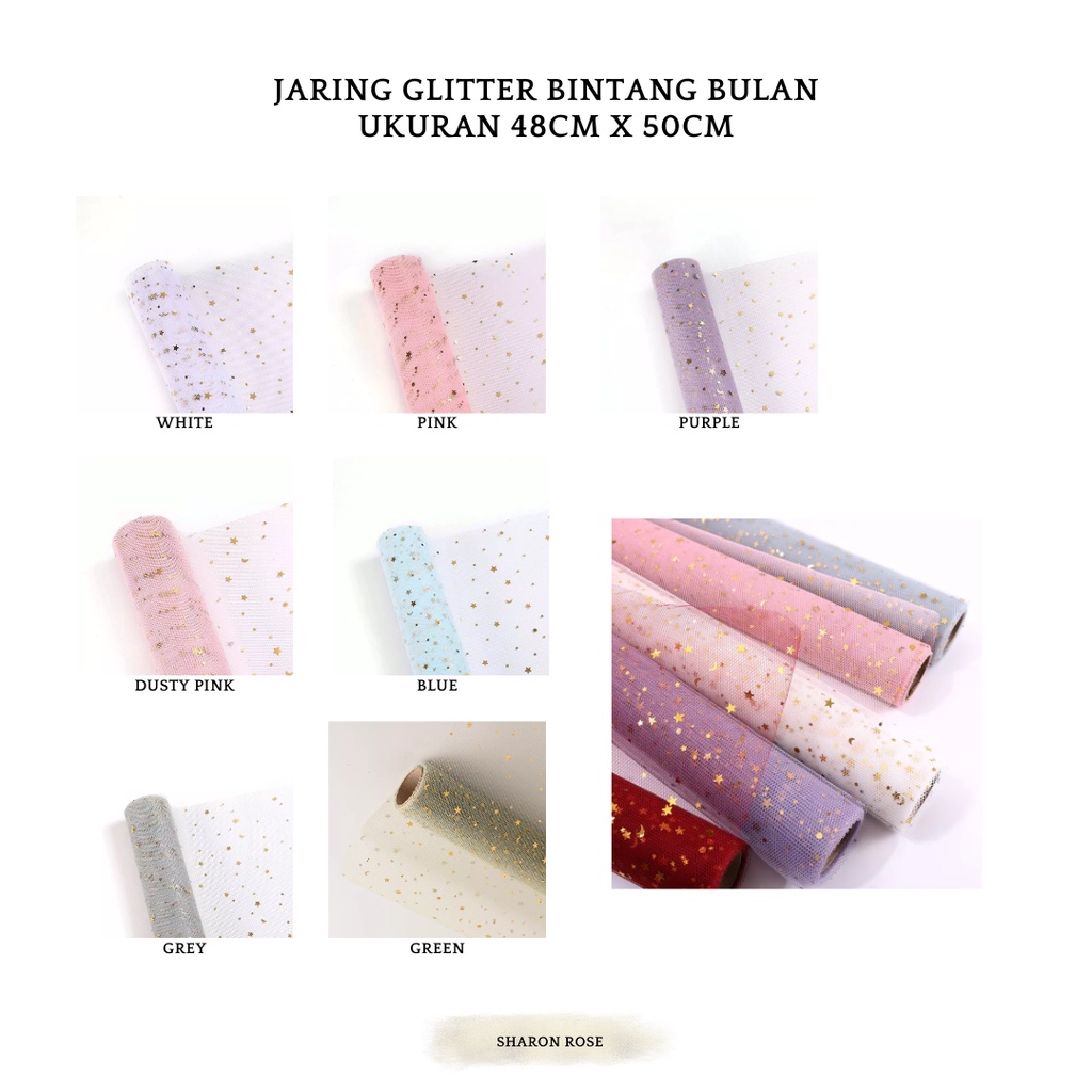 Jual TILE FLORAL WRAP / TILE BUKET BUNGA MOTIF BULAN BINTANG 1 LEMBAR ...