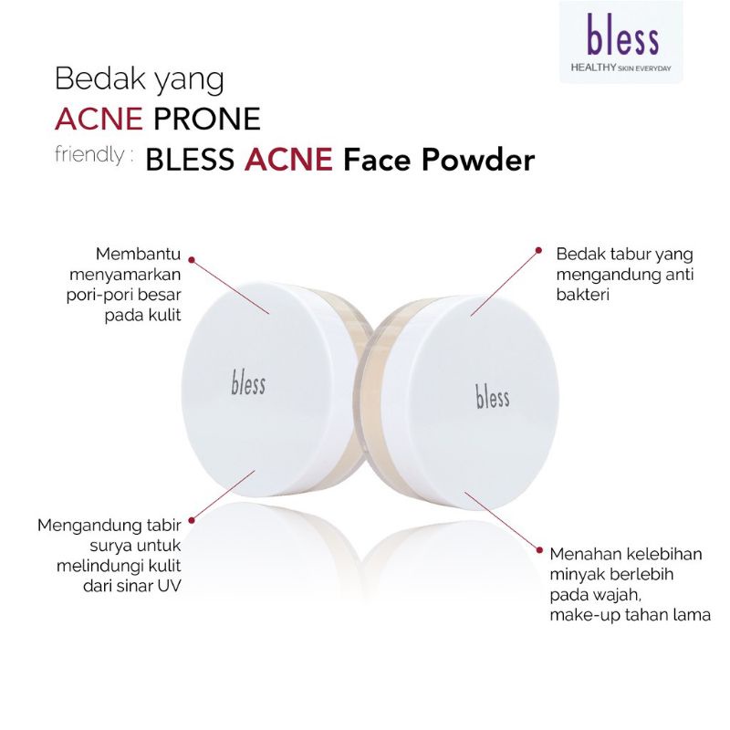 Jual Bless Acne Face Powder 21gr | Shopee Indonesia