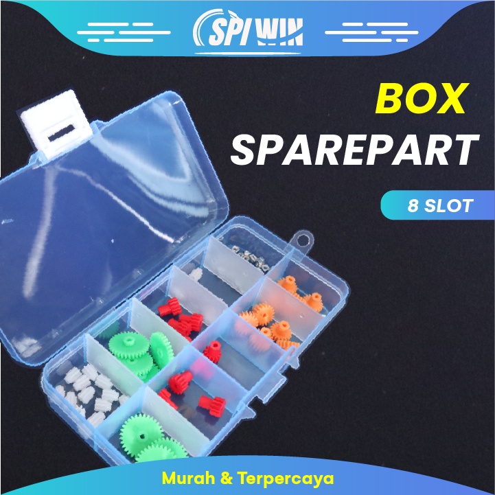 Jual Box Sparepart Kecil Kotak Sekat / Storage Box Biru Bening | Shopee ...