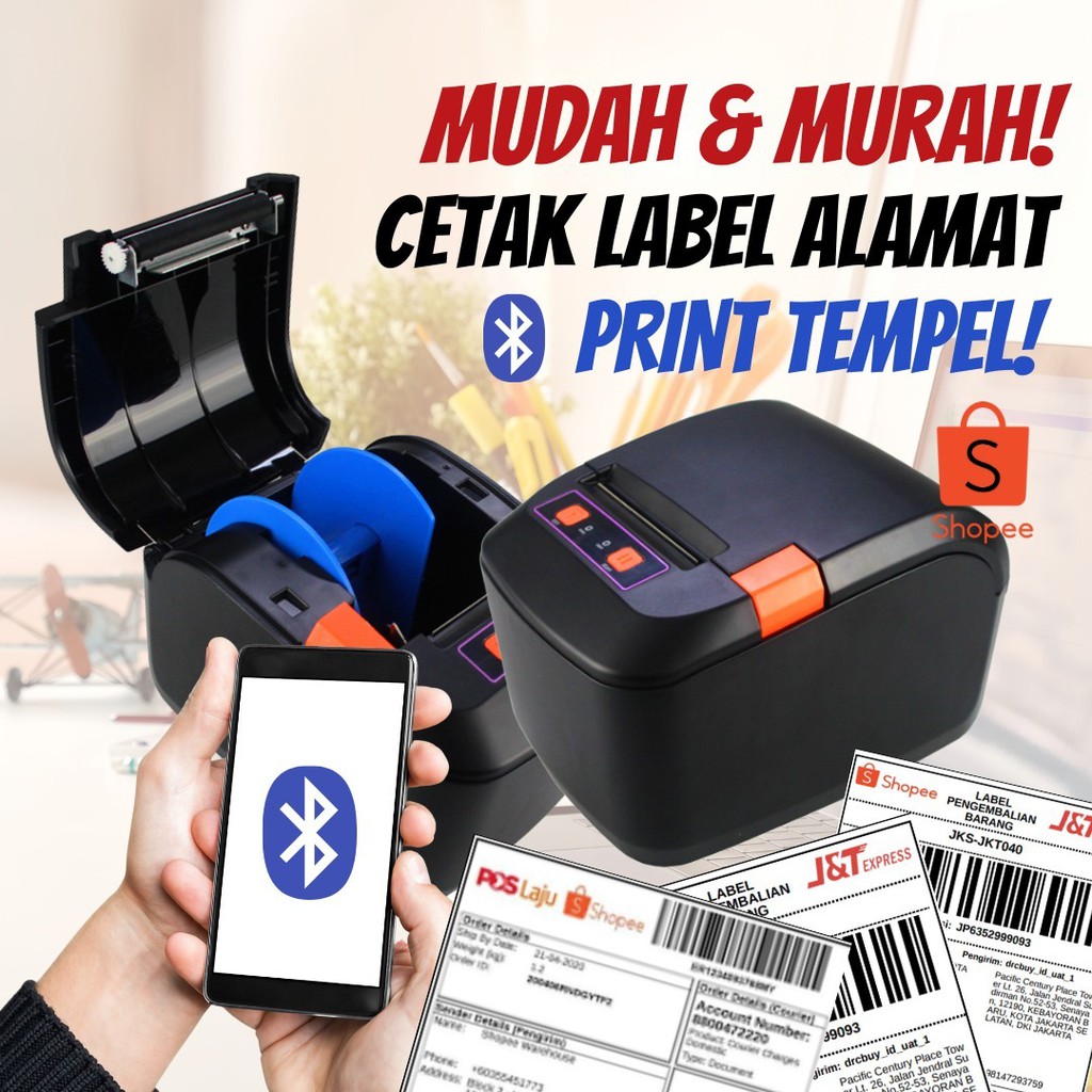 Jual Printer Cetak Label Alamat Label Pengiriman Shopee BG100300 ...