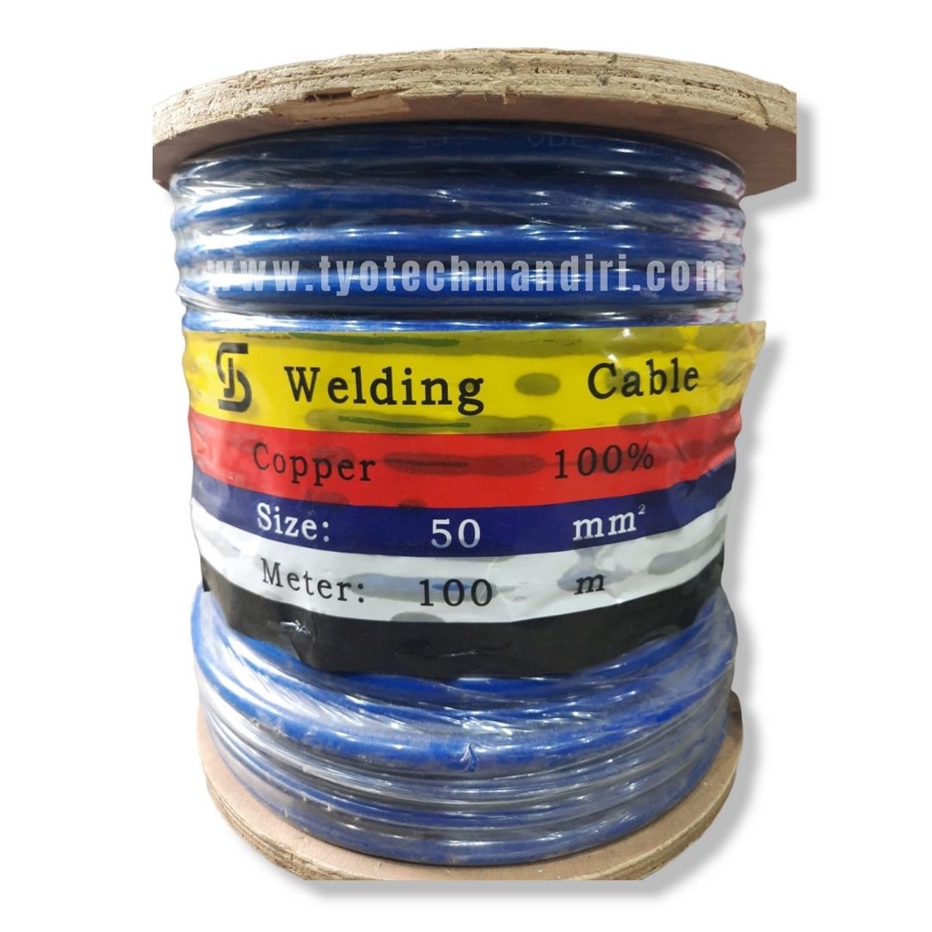 Jual Kabel Las 50 mm / Welding Cable SANJIA 50mm warna BIRU - 1 METER ...