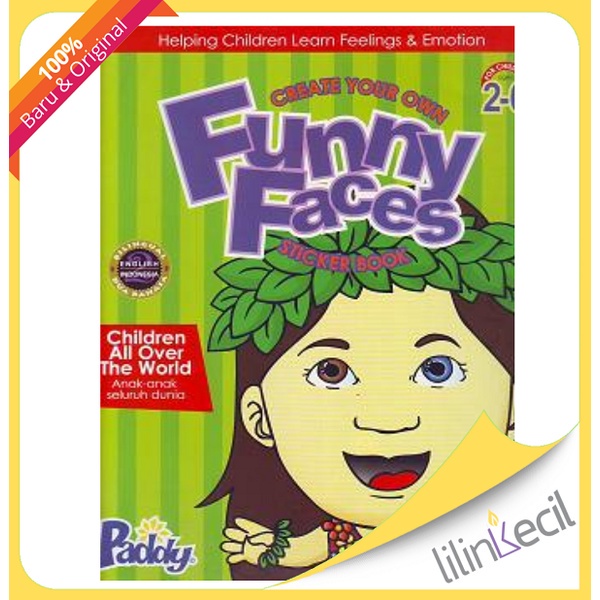Jual Buku Create Your Own Funny Faces Sticker Book Shopee Indonesia