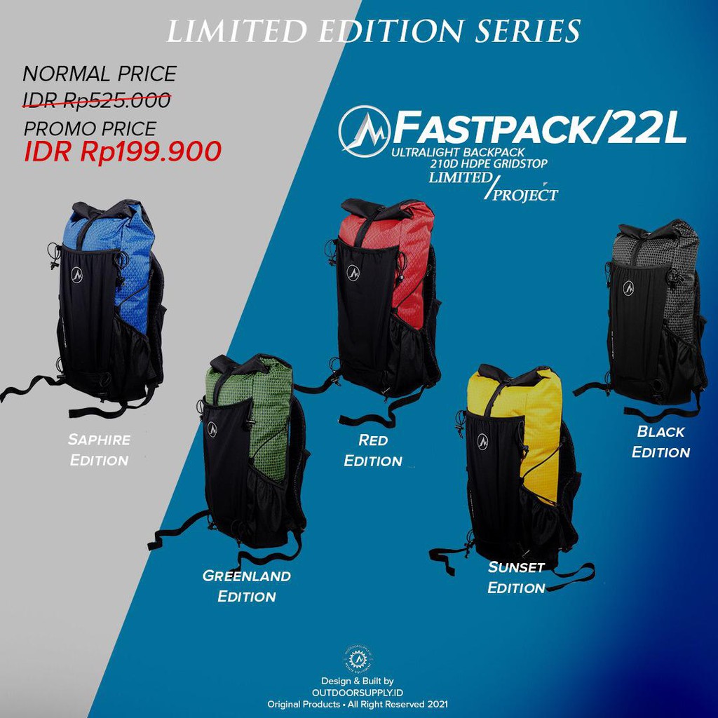Jual MONTE Equipment Fastpack 22L ULTRALIGHT BACKPACK |Tas Gunung ...
