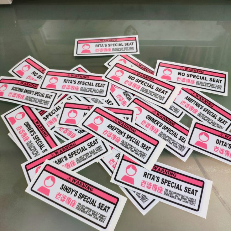 Jual Sticker special seat (No Pre-Order) | Shopee Indonesia
