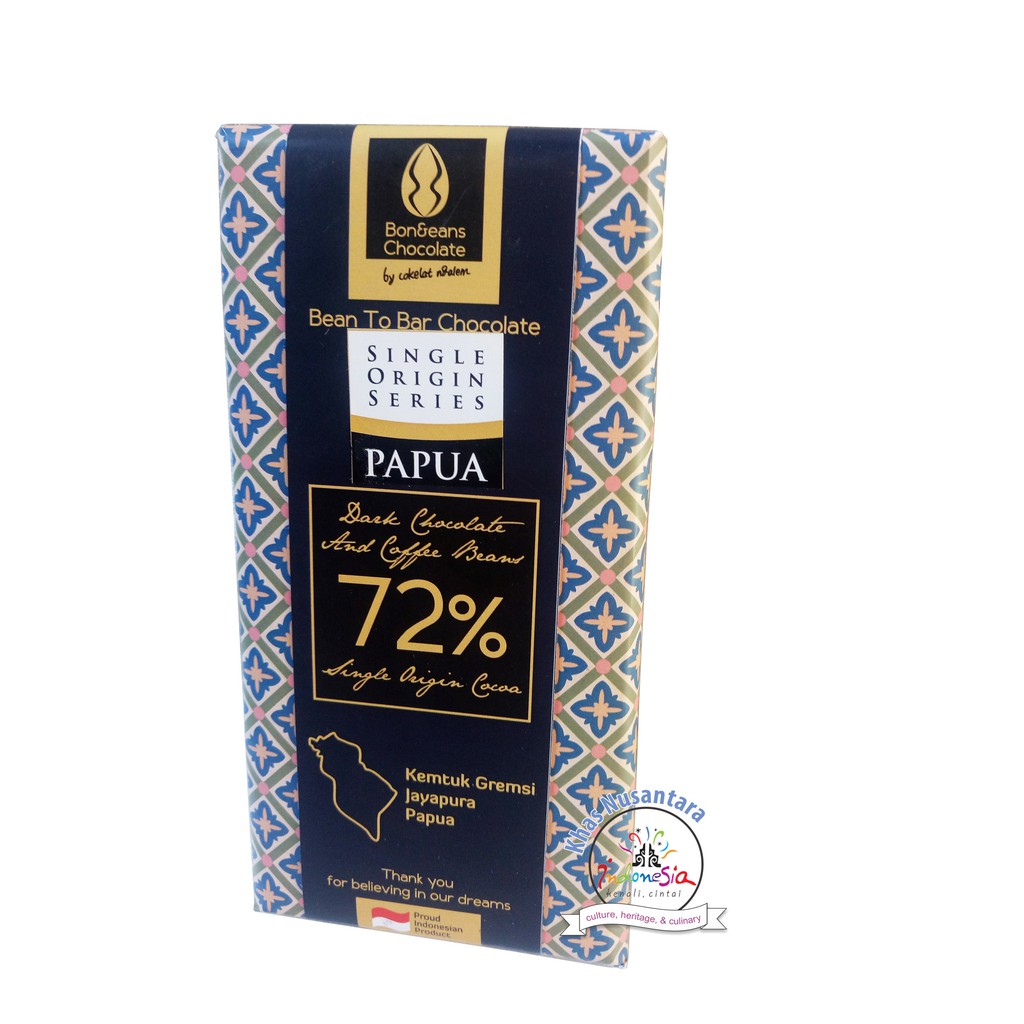Jual COKLAT PAPUA Dark 72⎕REMIUM 85 gr Cokelat from nDalem Chocolate ...