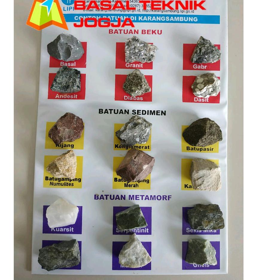 Jual Komparator Sampel batuan geologi alat peraga batuan geology ...