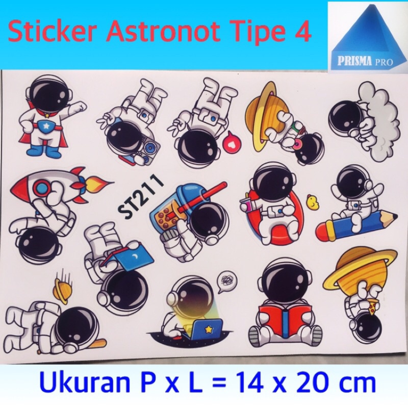 Jual Sticker Astronot Stiker Aesthetic HP Laptop Buku Tahan Air Lucu ...