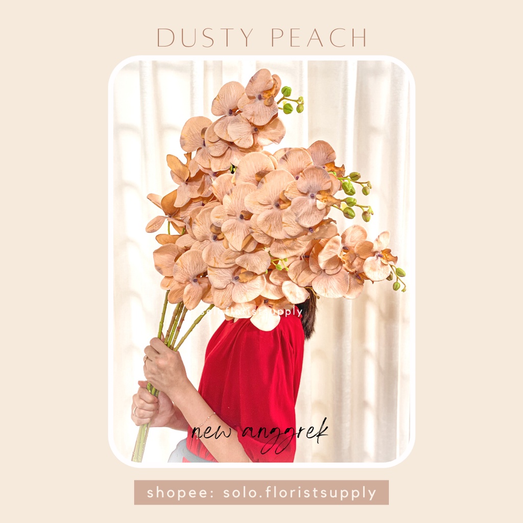 Jual NEW ANGGREK 9 KUNTUM Bunga Buatan Anggrek latex Oncidium ...