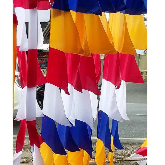 Jual Jual Bendera Umbul2 Merah Putih Model Zigzag - Random Warna ...