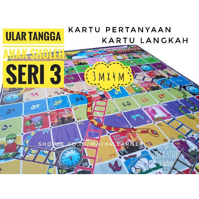 Jual [3 m x 4 m] Ular Tangga Anak Sholeh Seri 3 Ukuran XL Karpet Jumbo ...