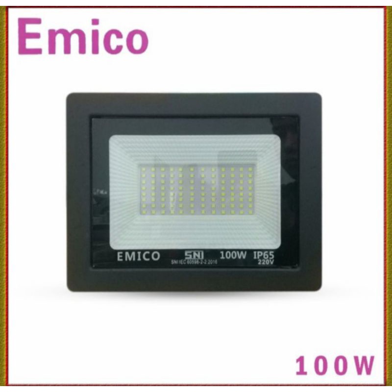 Jual Lampu Sorot EMICO / Tembak LED 100 Watt IP65 EMICO TAMAN OUTDOOR ...