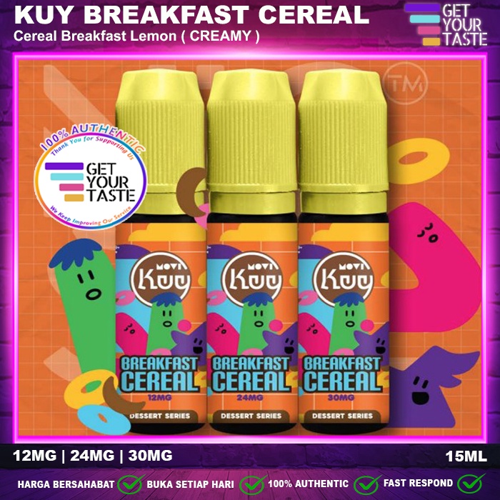 Jual Liquid Kuy Breakfast Cereal Lemon Salt Nic 15ML Saltnic by MOVI ...