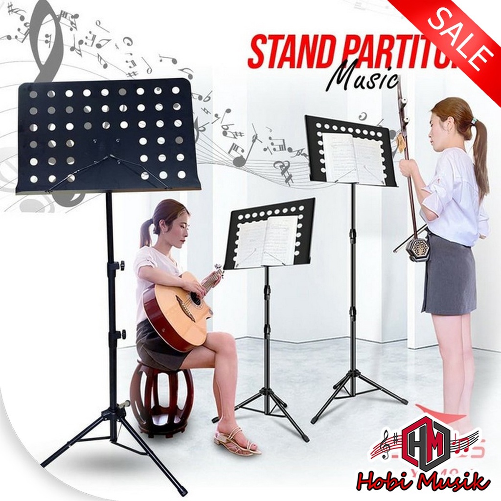 Jual Stand Partitur Sheet Musik Bahan Kokoh - Black - Harga Murah ...